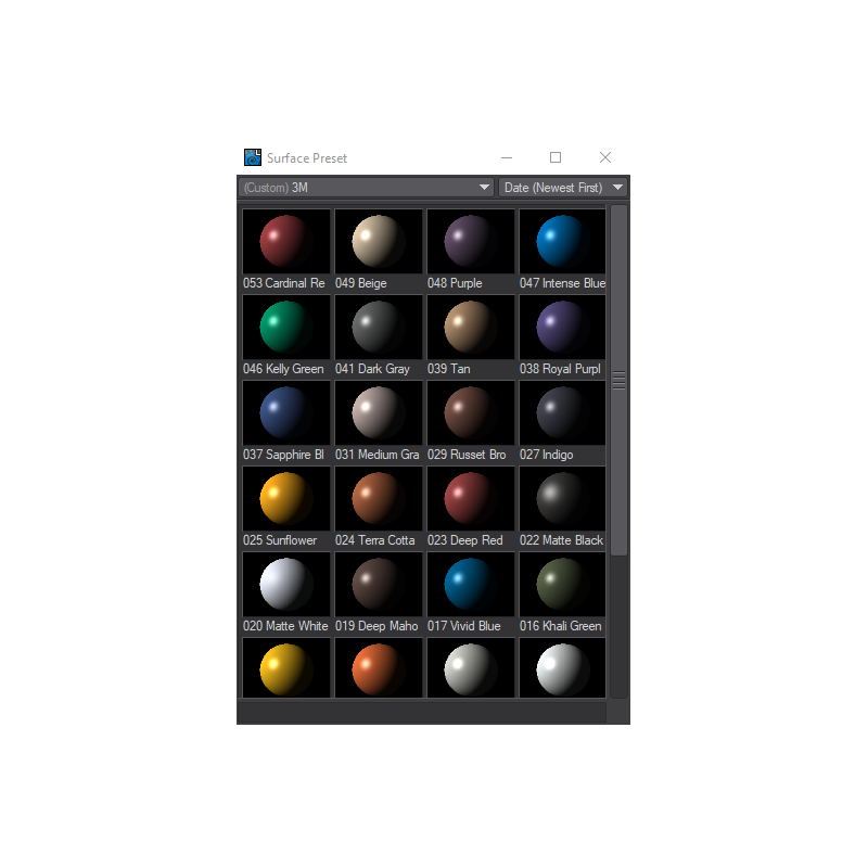 3M Colour Library for Lightwave